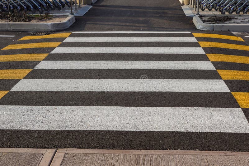 Zebra Traffic Walk Way Sign Stock Photo - Image of sidewalk, driveway ...