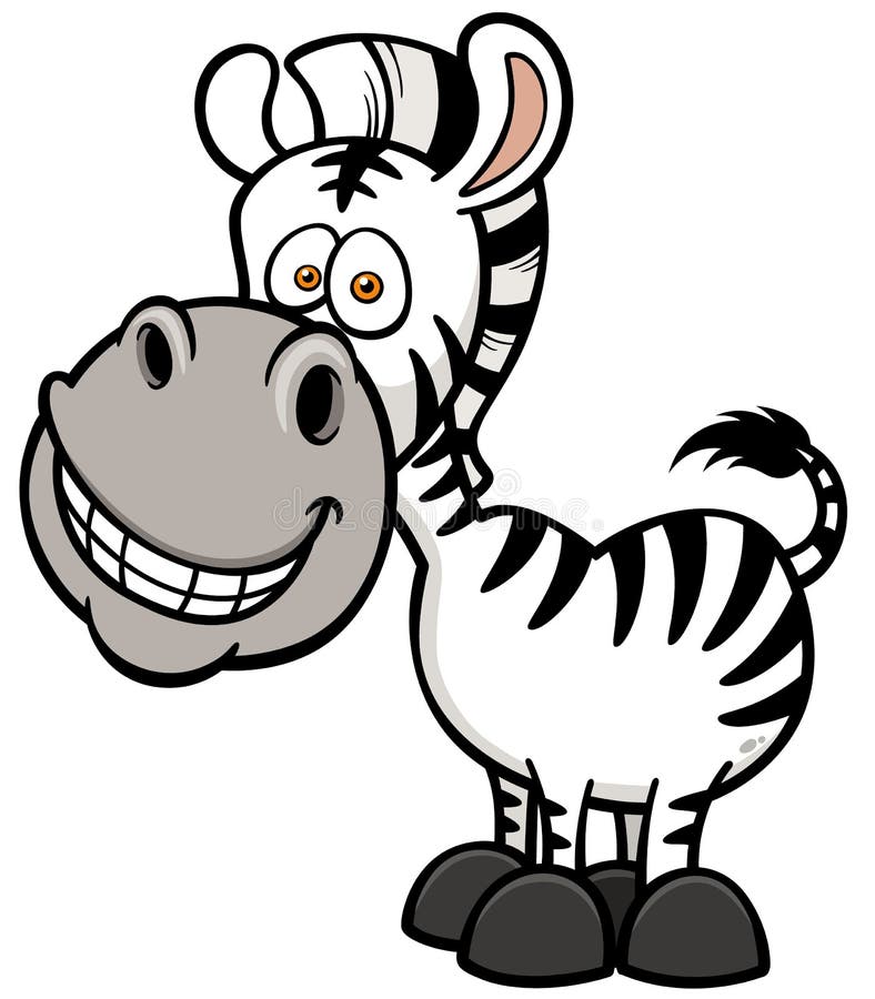 Cute zebra cartoon stock vector. Illustration of hoof - 47136019