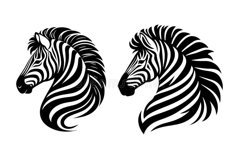 Zebra Vector Tracing Illustration Silhouette Stock Vector ...