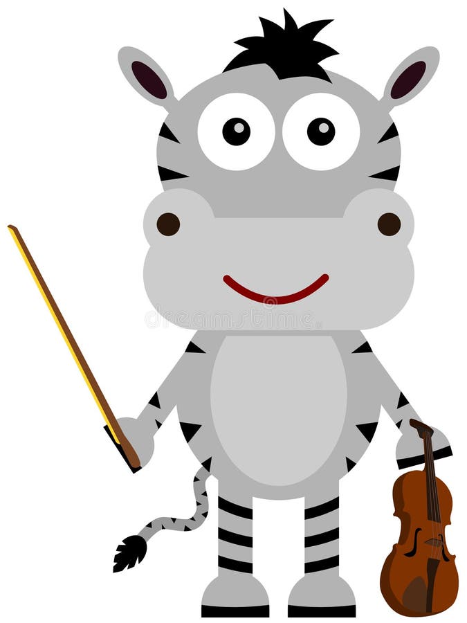 Zebra violinist stock illustration. Illustration of violinist - 31909319