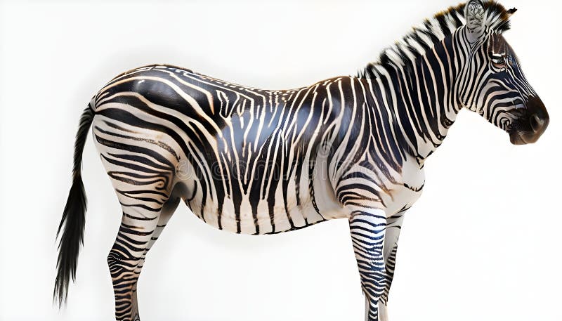Zebra on the White Background and Transparent Background -Generative Ai ...