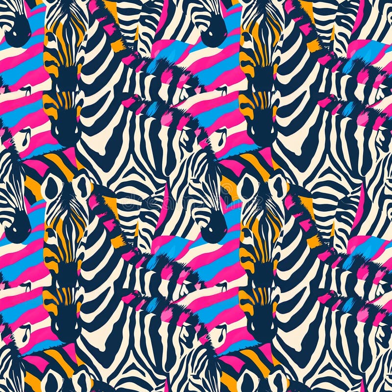 Multicolored Animal Print Background Seamless Stock Illustration ...