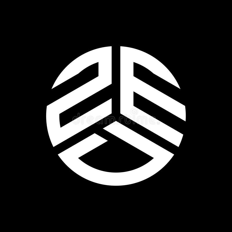 ZED Letter Logo Design on Black Background. ZED Creative Initials ...