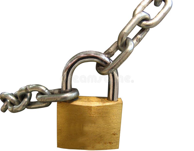 Zeer Belangrijk Die Slot Met Een Ketting, Het Knippen Weg Wordt ...