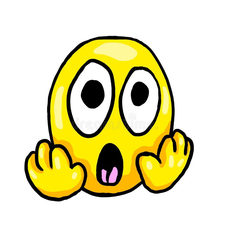 Zeer Doen Schrikken Smiley Face Stock Afbeelding - Image of digitaal ...