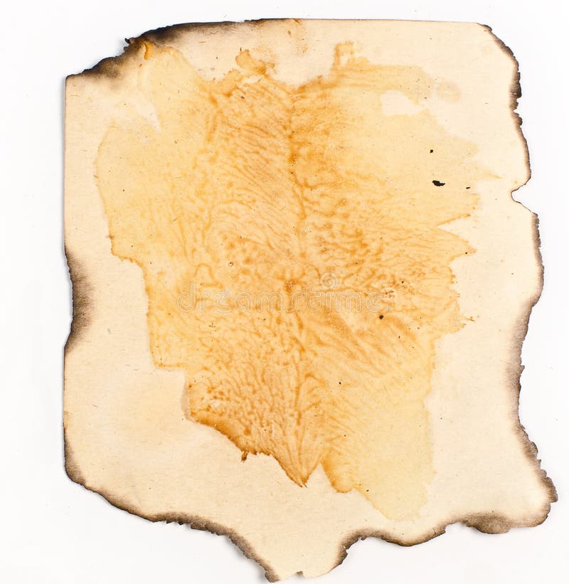 Zeer Oud Document Met Gebrande Randen Stock Foto - Image of gescheurd ...