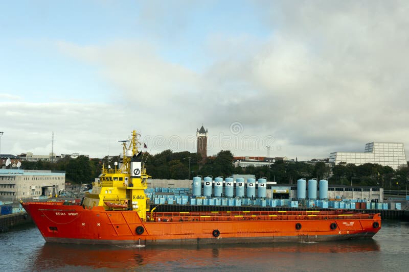 Zeeschip Edda Sprint in Esbjerg, Denemarken. Redactionele Stock ...