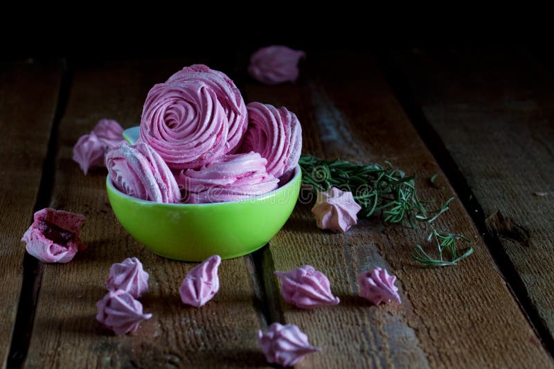 Russian Berry Marshmallow Or Zefir Dessert Stock Image - Image of food ...