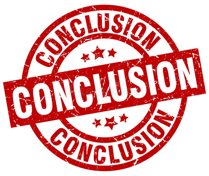 Zegel Van Conclusie De Ronde Grunge Vector Illustratie - Illustration ...