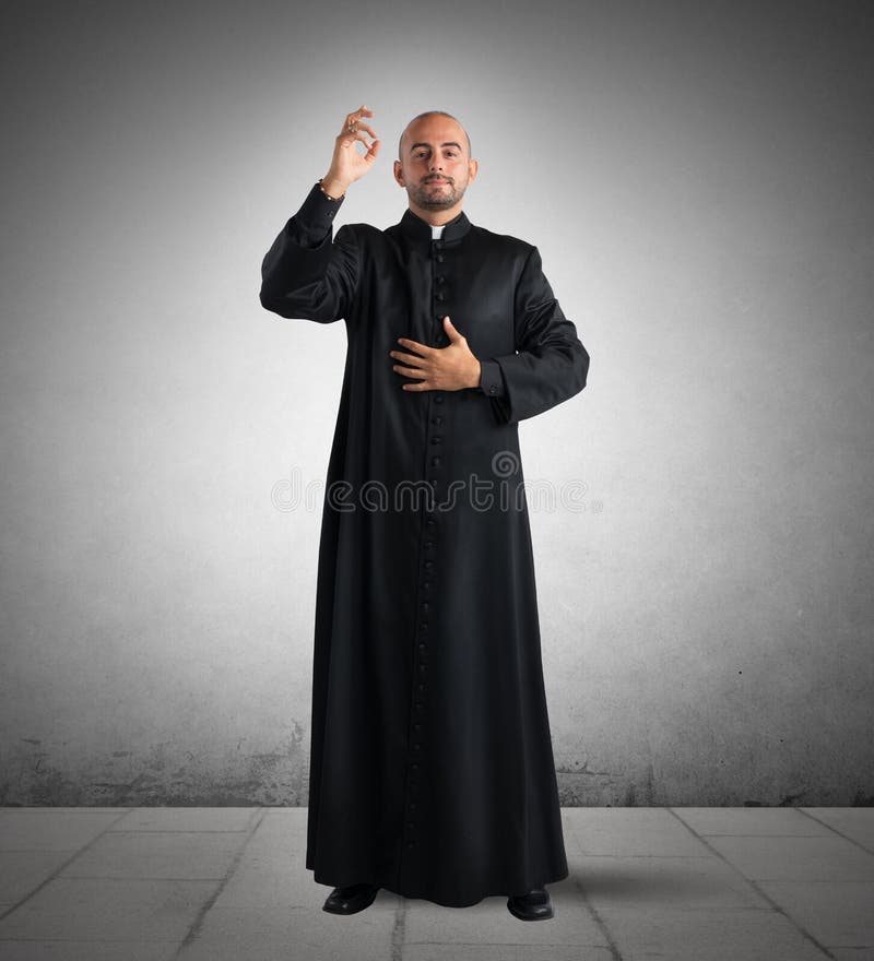 Zegen van de priester stock foto. Image of verlichting - 52168346