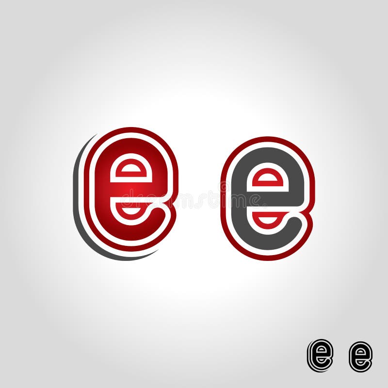 Zeichen des Zeichen-E vektor abbildung. Illustration von alphabet ...