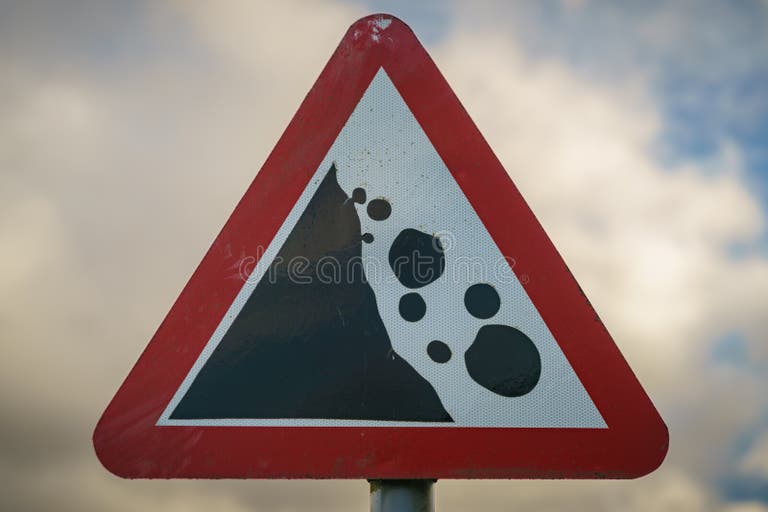 Zeichen: Fallen Oder Gefallene Felsen Stockbild - Bild von fallen ...