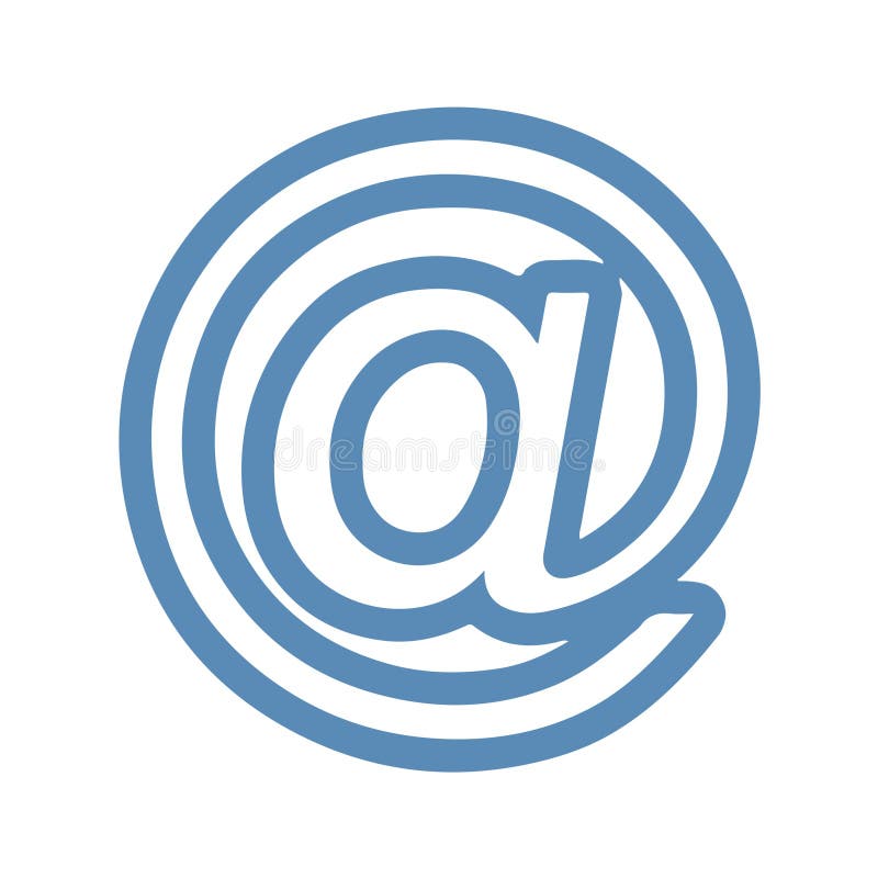 An Zeichen Linie Ikone vektor abbildung. Illustration von vektor - 96247976