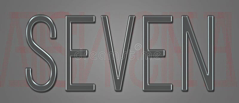 Zeichen Mit Dem Wort Sieben Stock Abbildung - Illustration von nantes ...
