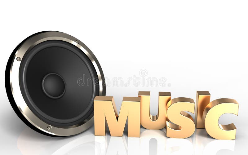 Zeichen-Musikzeichen Der Musik 3d Stock Abbildung - Illustration von ...