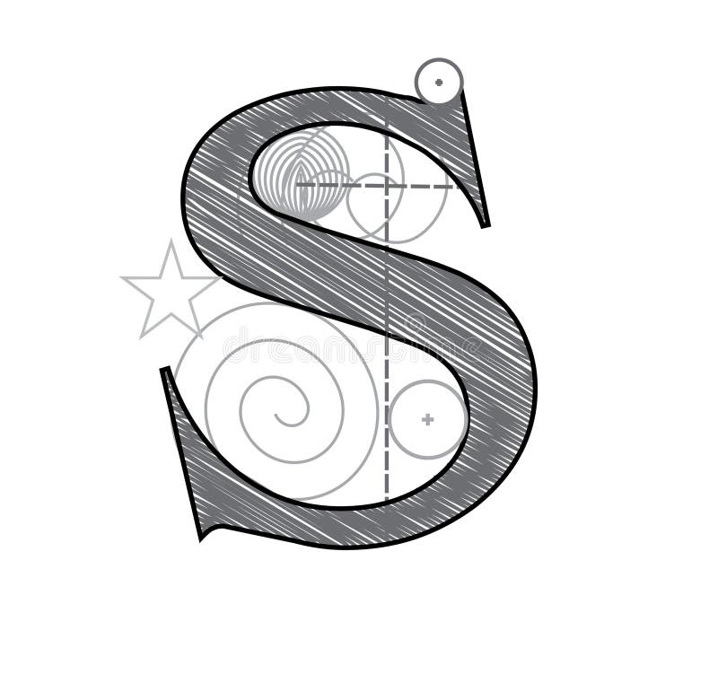 Zeichen S vektor abbildung. Illustration von gesch, zeichnung - 7690566