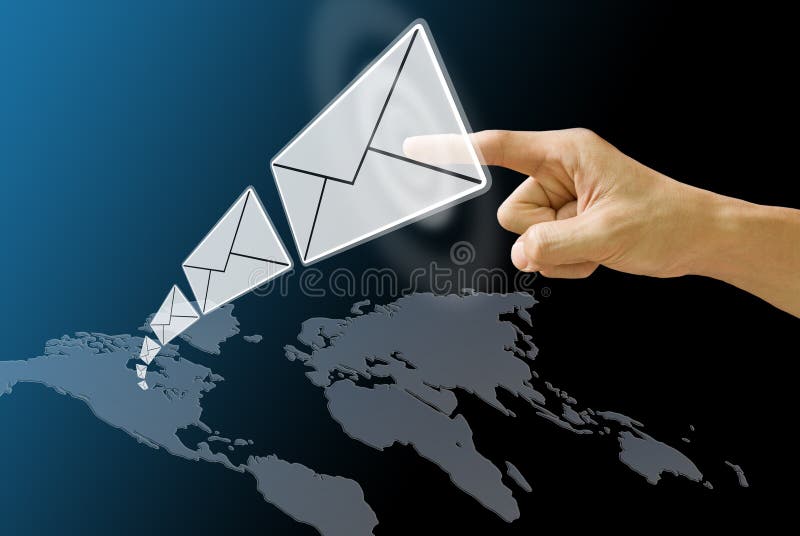 Zeichen Senden Von Der Amerika-Karte Stockfoto - Bild von punkt ...