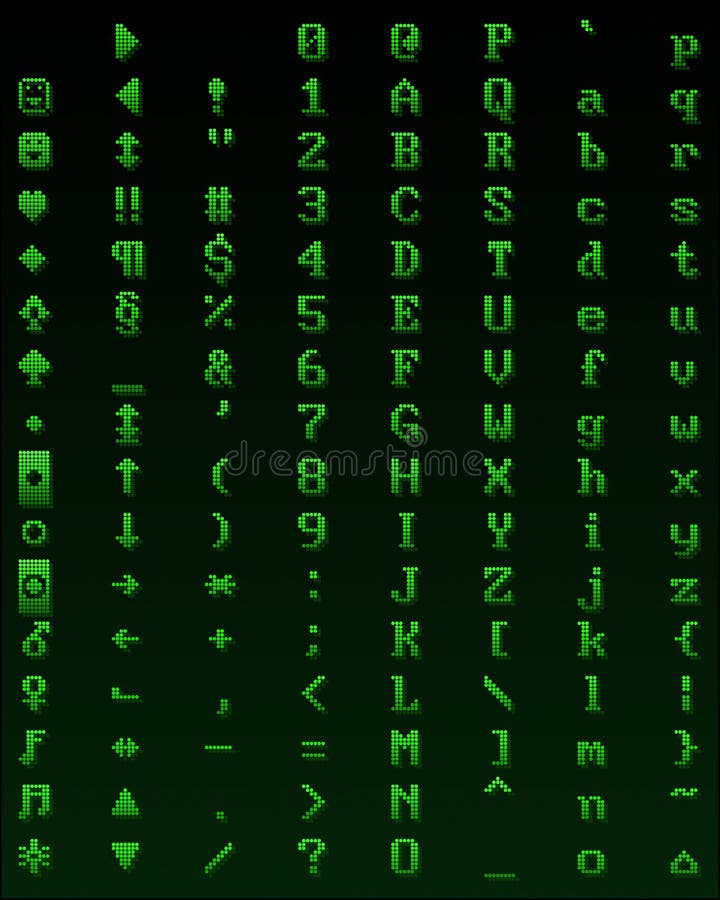 Zeichen-Tabelle vektor abbildung. Illustration von symbol - 4668417