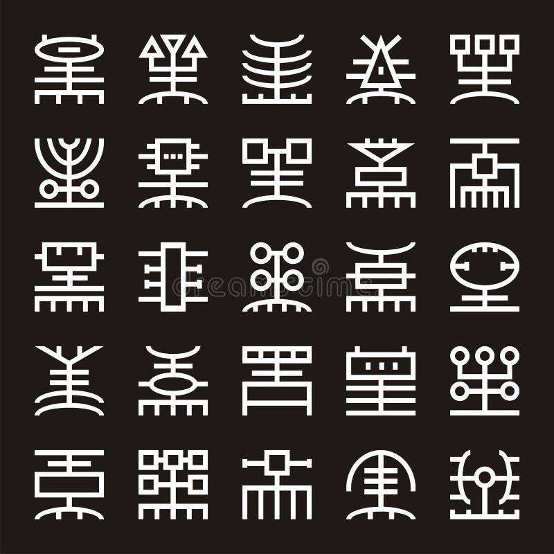 Zeichen und Piktogramme vektor abbildung. Illustration von terrestrisch ...