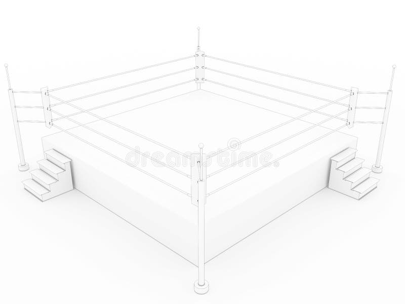 Zeichnung Des Boxrings Nr. 2 Stock Abbildung - Illustration von bild ...