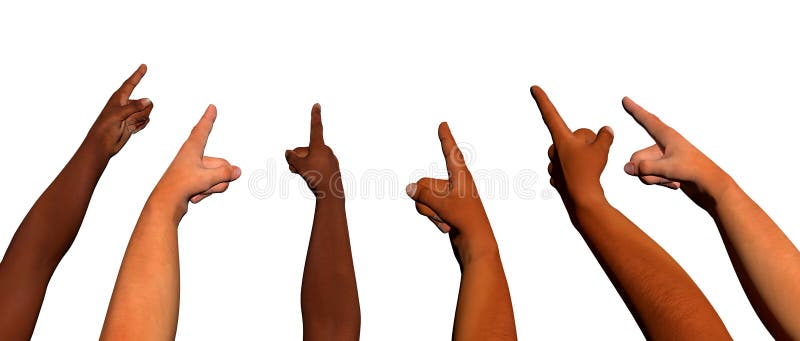 Zeigen der Finger stock abbildung. Illustration von ladung - 70305095