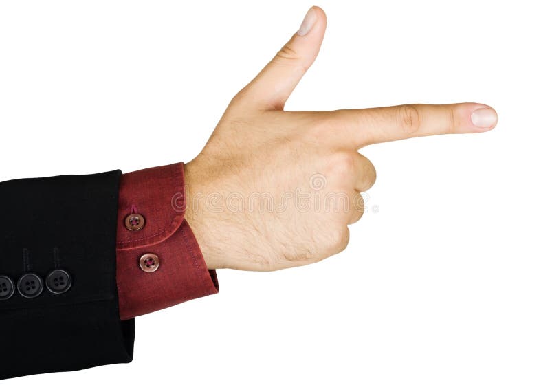 Zeigen der Hand stockbild. Bild von punkt, kommunikation - 12468979