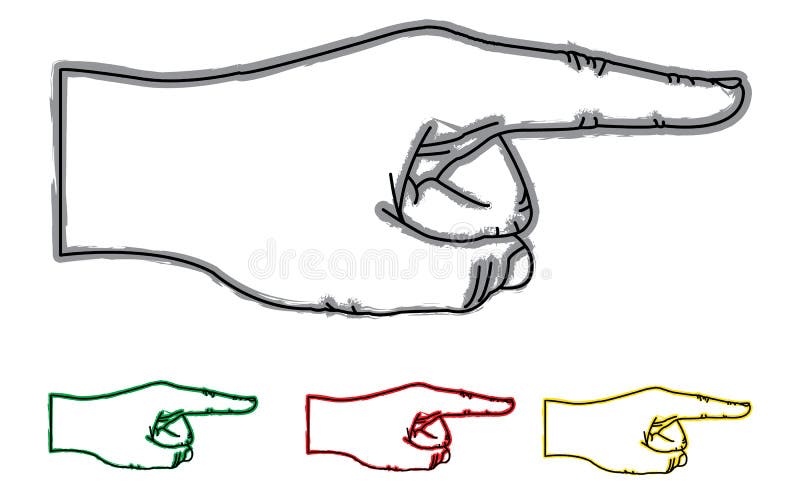 Zeigen der Hand stock abbildung. Illustration von zeichnung - 23542878
