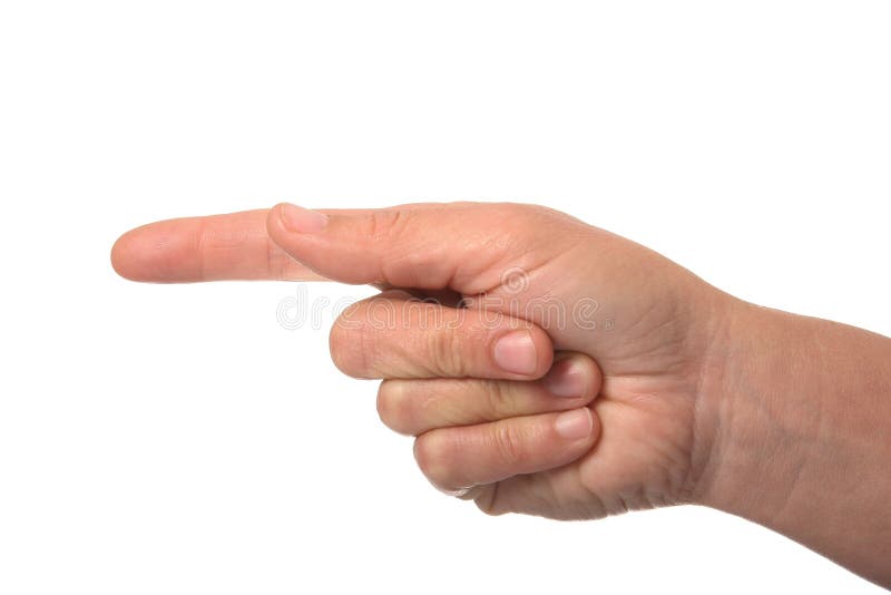 Zeigen des Fingers stockbild. Bild von finger, geste - 11335499