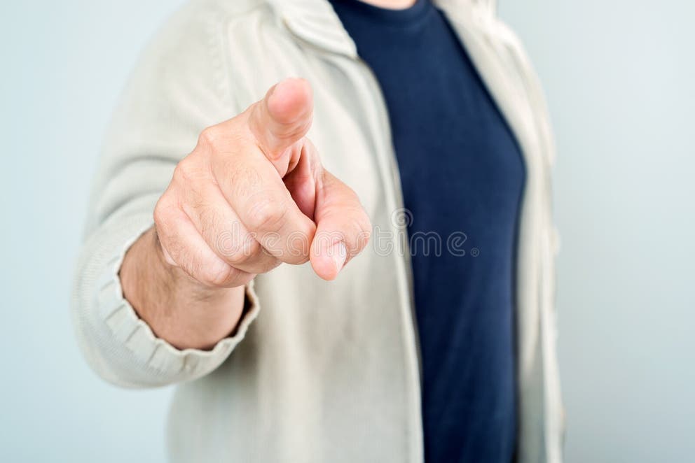 Zeigen des Fingers stockbild. Bild von hintergrund, kühl - 40875391