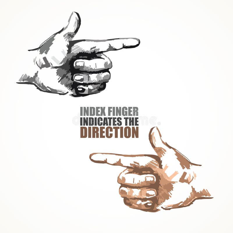Zeigen des Fingers vektor abbildung. Illustration von aufmerksamkeit ...