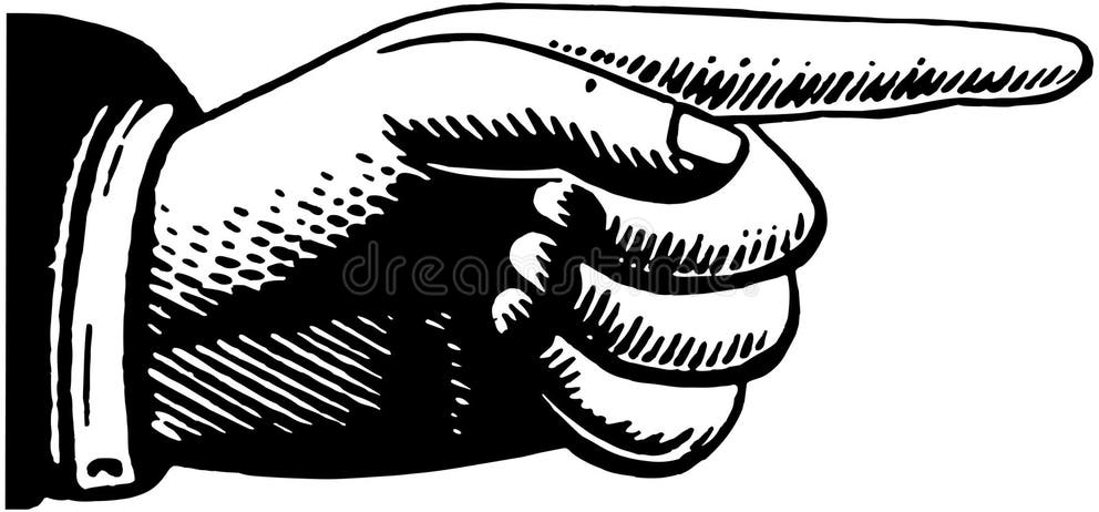 Zeigen von Hand 2 vektor abbildung. Illustration von weinlese - 42095624