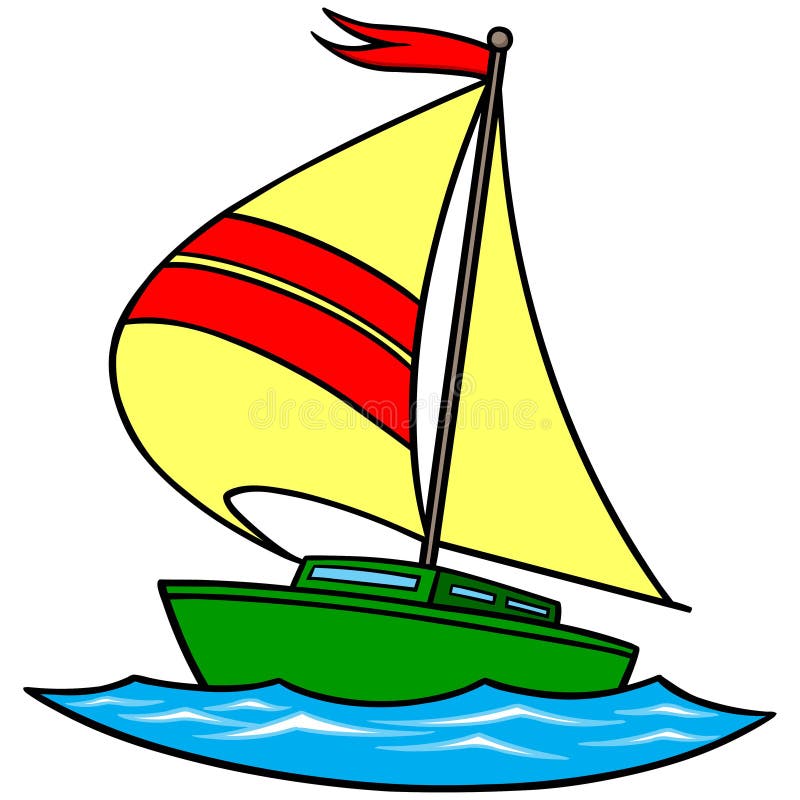 Zeilboot stock illustratie. Illustration of boot, illustratie - 72948104