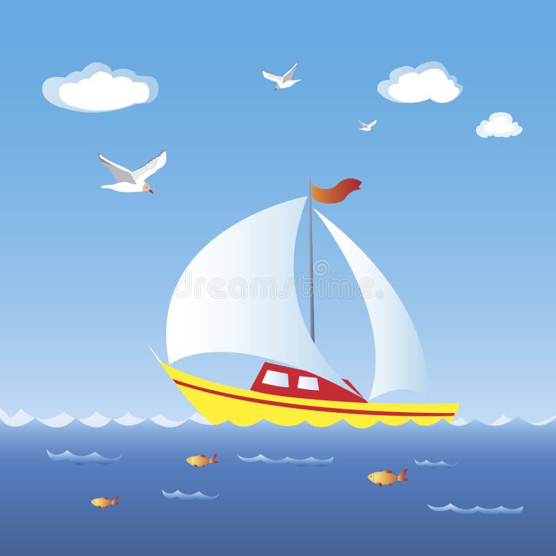 Zeilboot Stock Illustrations, Vectors, & Clipart – (131,451 Stock ...