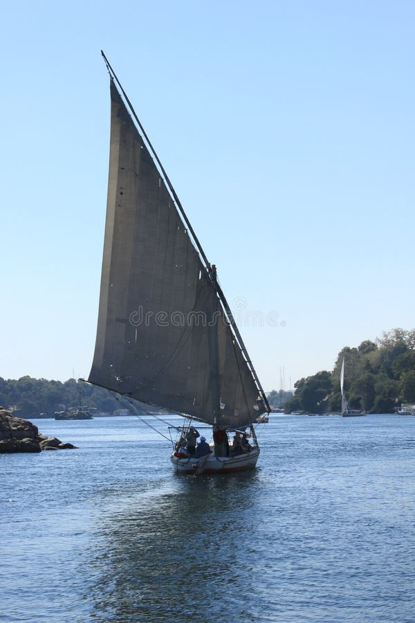 Zeilboot op de Nijl stock afbeelding. Image of nijl, egypte - 67700973