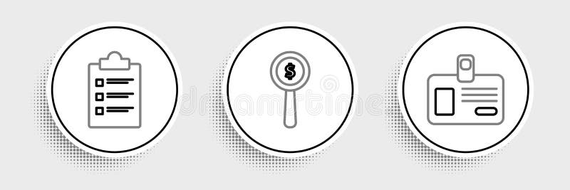 Zeilennummer Mit Checkliste Und Lupe- Und Dollarsymbol. Vektor Vektor ...