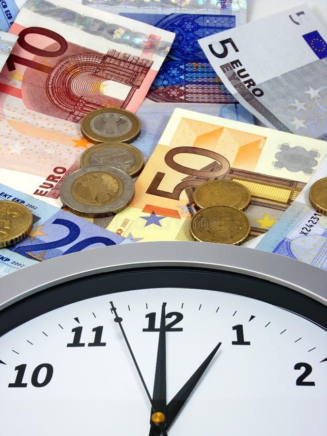 Zeit ist Geld. stockbild. Bild von borduhr, minute, euro - 22133605
