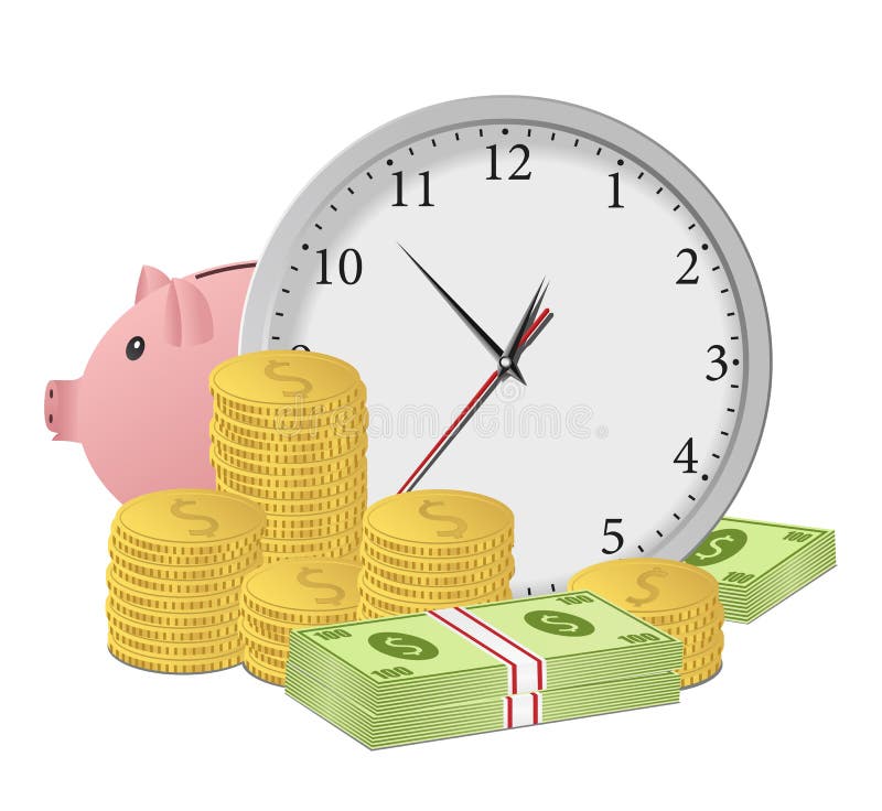 Zeit ist Geld vektor abbildung. Illustration von handel - 22076649
