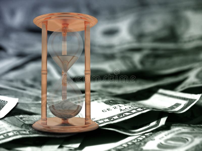 Zeit ist Geld stockbild. Bild von studio, bargeld, dollar - 2329867