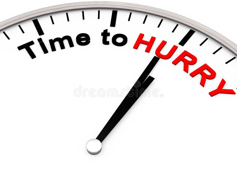 Zeit sich zu beeilen stock abbildung. Illustration von minute - 17950865