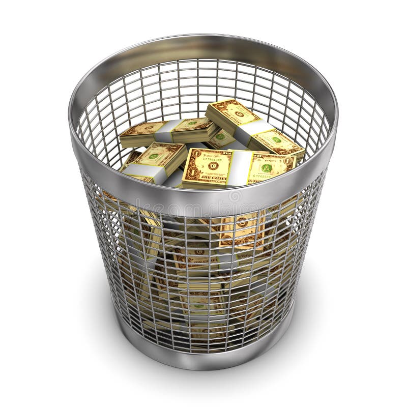 Zeit- Und Geldverschwendung Stock Abbildung - Illustration von dose ...