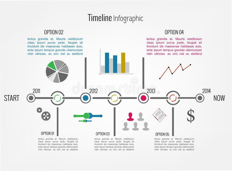 Zeitachse Infographic vektor abbildung. Illustration von wachstum ...