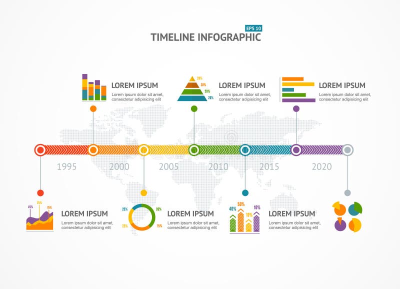 Zeitachse Infographic Vektor Vektor Abbildung - Illustration von ...