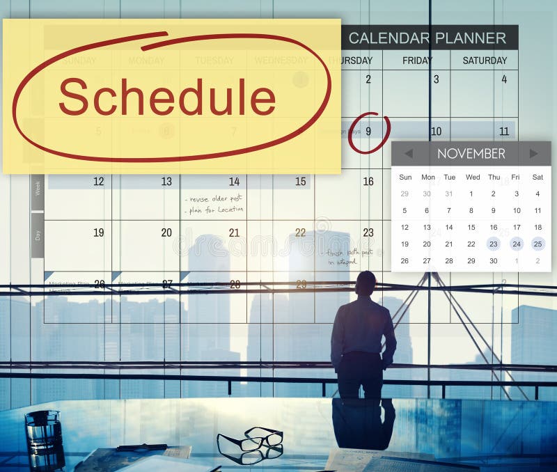 Zeitplan-Kalender-Planer-Organisation Erinnern Konzept Stockbild - Bild ...