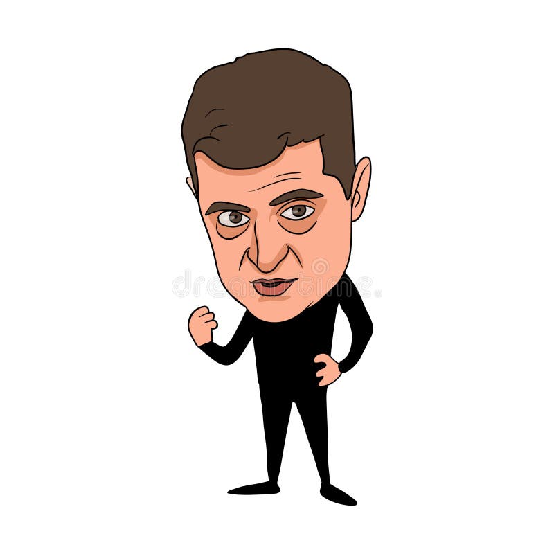 Zelensky Cartoon Caricature Editorial Stock Image - Illustration of ...