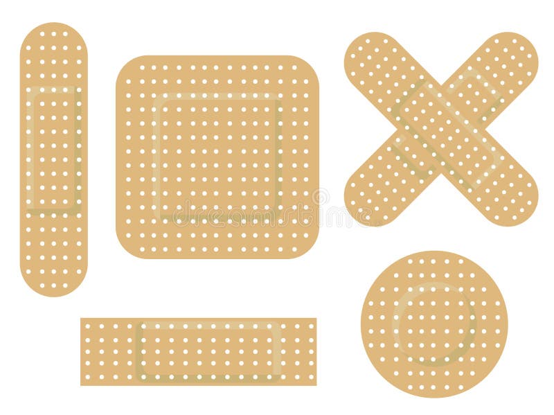 Zelfklevend verband vector illustratie. Illustration of gezondheid ...