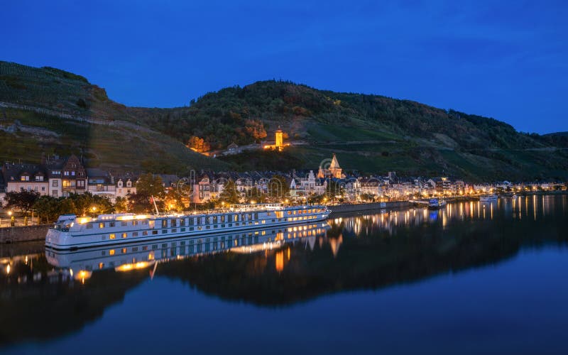 Zell with Moselle River, Germany Editorial Image - Image of interest ...