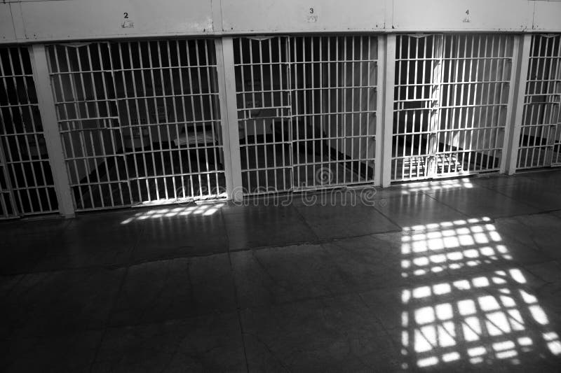 Zellen Alcatraz D im Block stockfoto. Bild von kalifornien - 24848740
