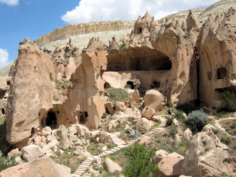Zelve Open Air Museum with Rock Formations Homes and Churches Editorial ...