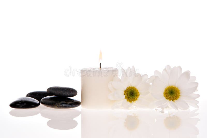 Massage Stones Cairn In A Wellness Holistic Spa Stock Image Image Of