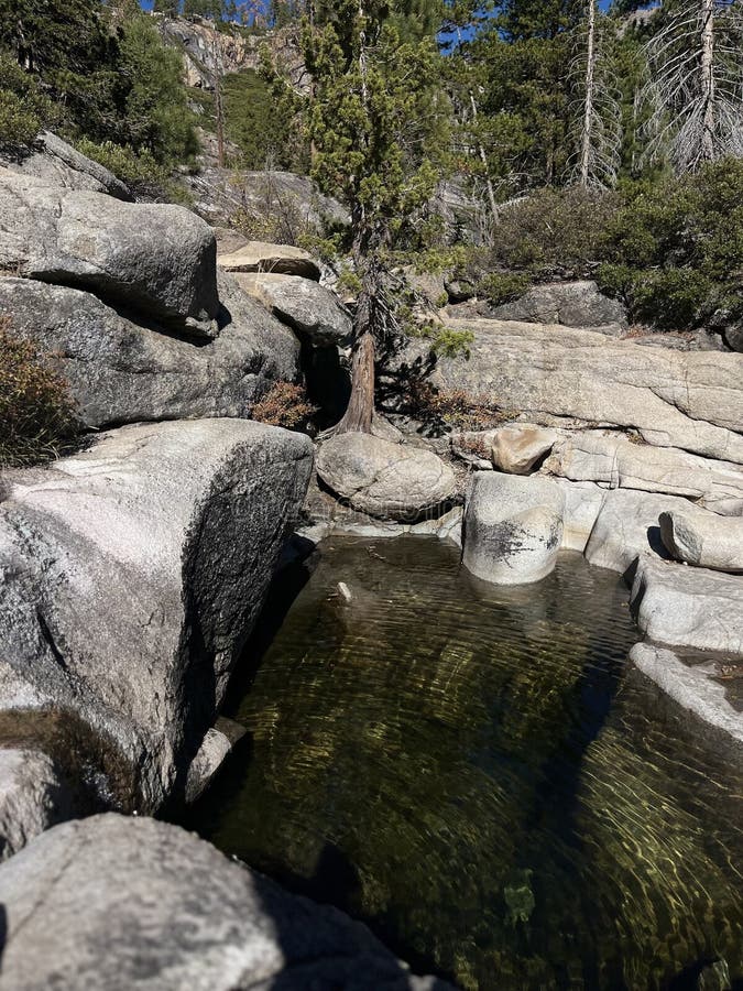 Zen Alpine Flowing Pool stock image. Image of background - 342822391